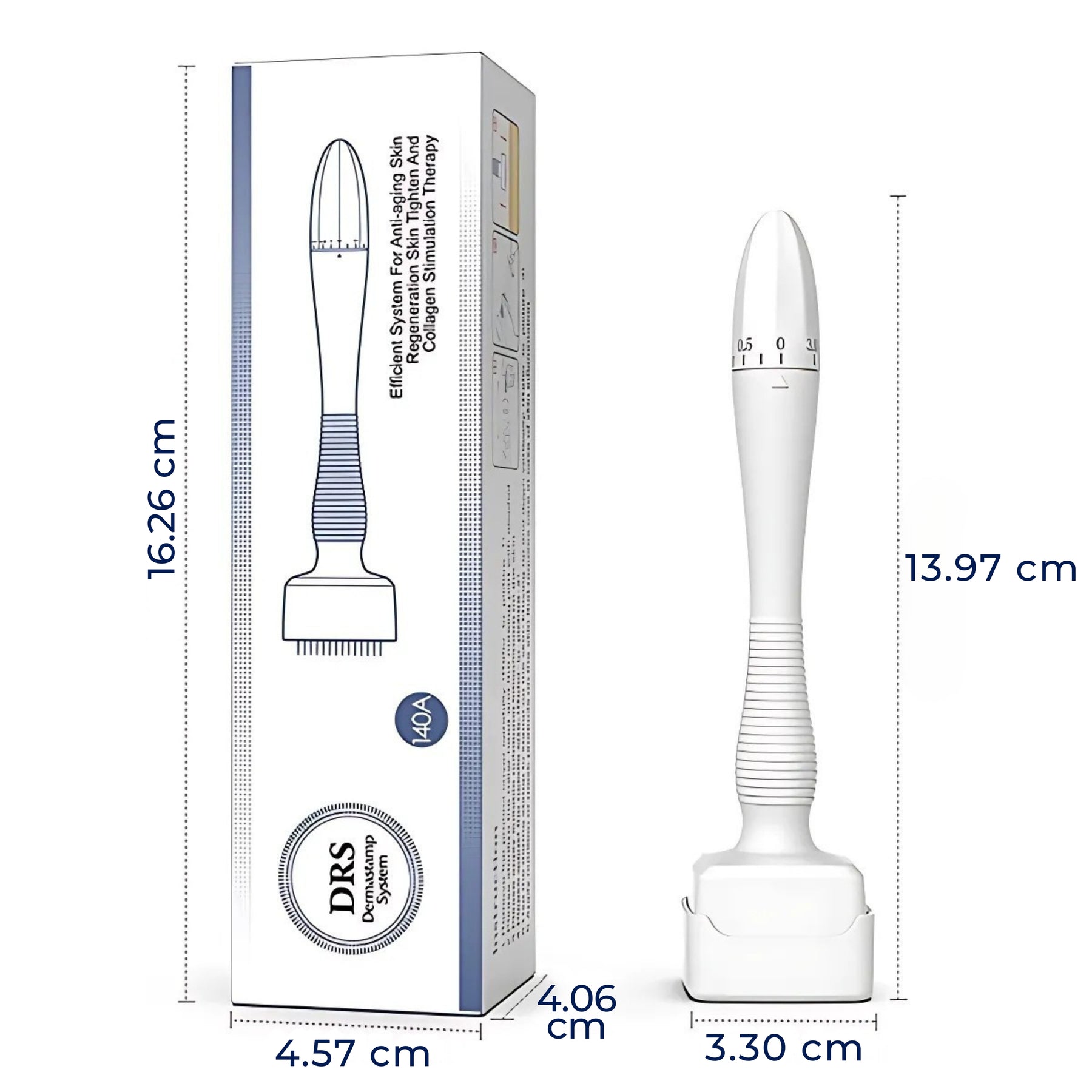 RevitaGlow | Microneedling Derma Stamp – Adjustable Depth – 140 Needle ...